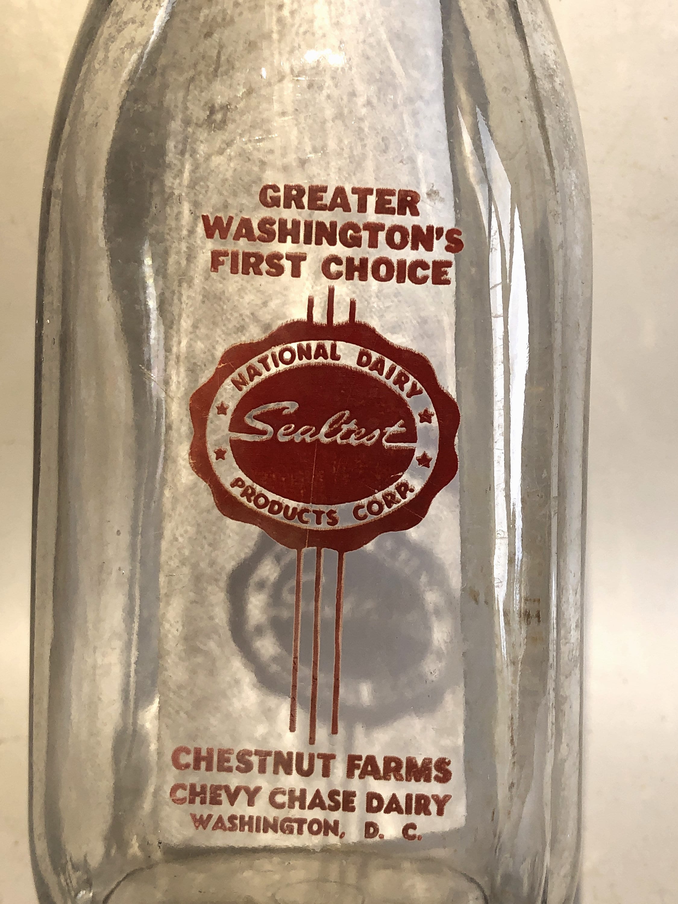 Vintage Sealtest Collectible Glass Bottle Square Milk Bottle Quart ...