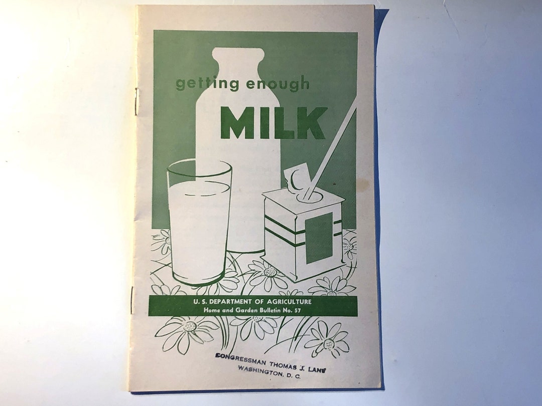 Vintage Milk Ad: 1950s USDA Recipe Pamphlet - Etsy