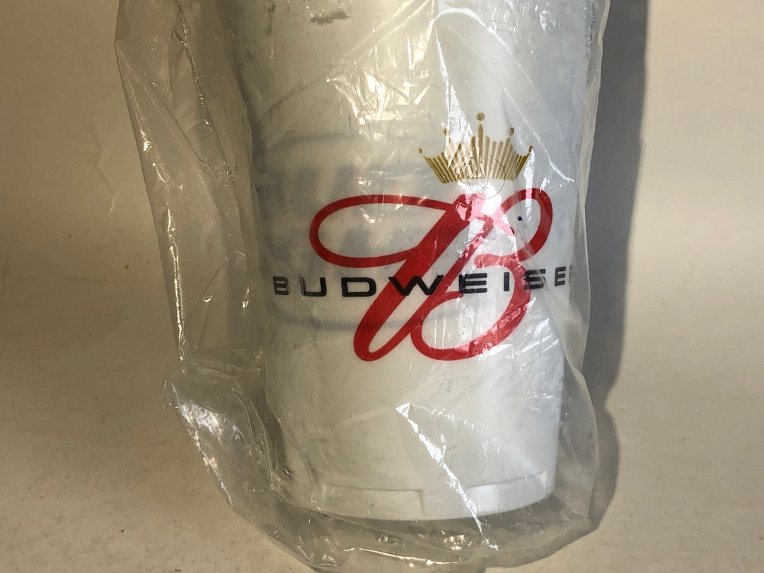 Vintage Budweiser Bud Light Plastic Cups Mint in Package 50 White Clear ...