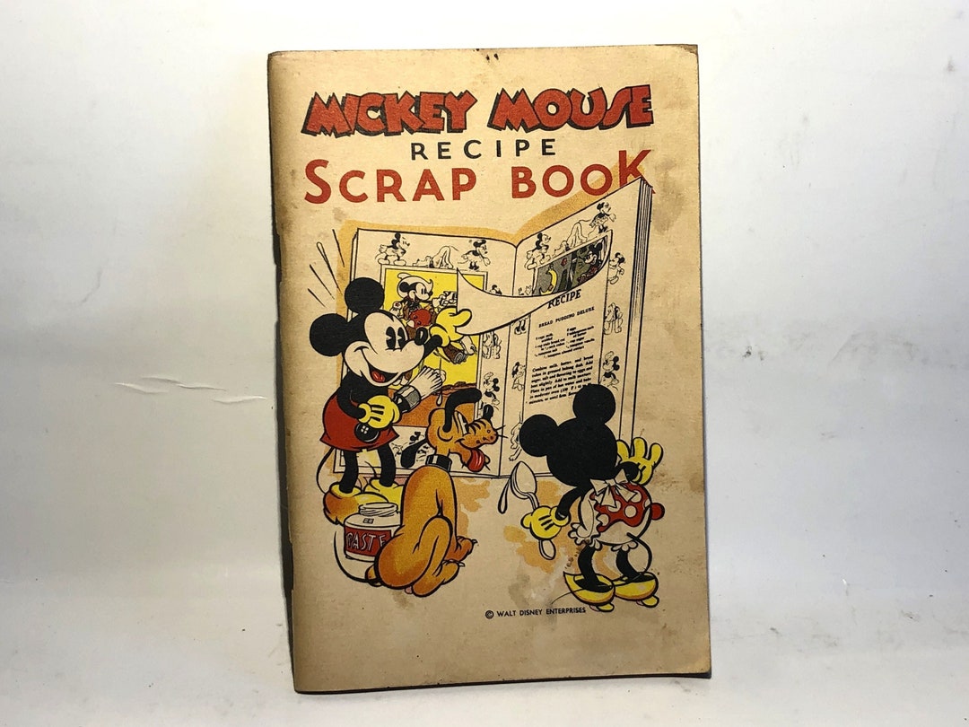 Vintage Mickey Mouse Recipe Scrapbook Promotional Walt Disney - Etsy