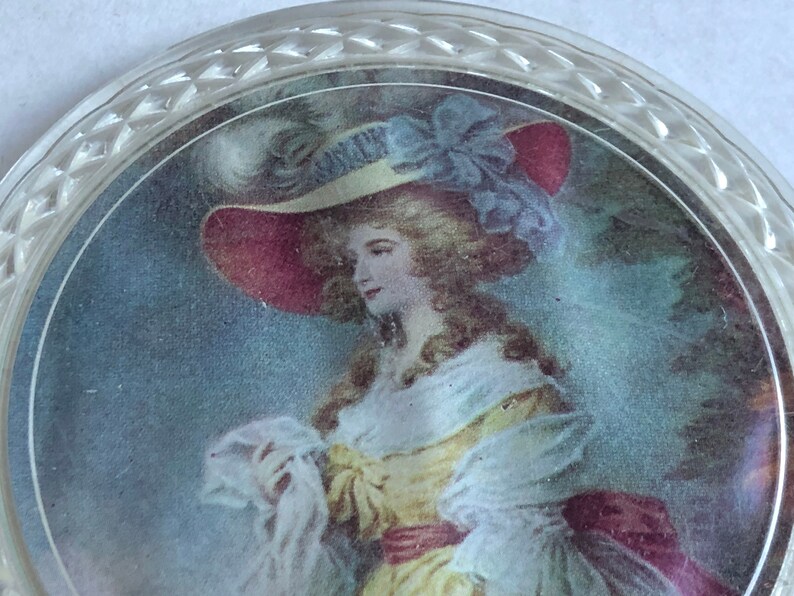 Vintage Victorian Mirror Midcentury Beautiful Victorian Lady Compact ...