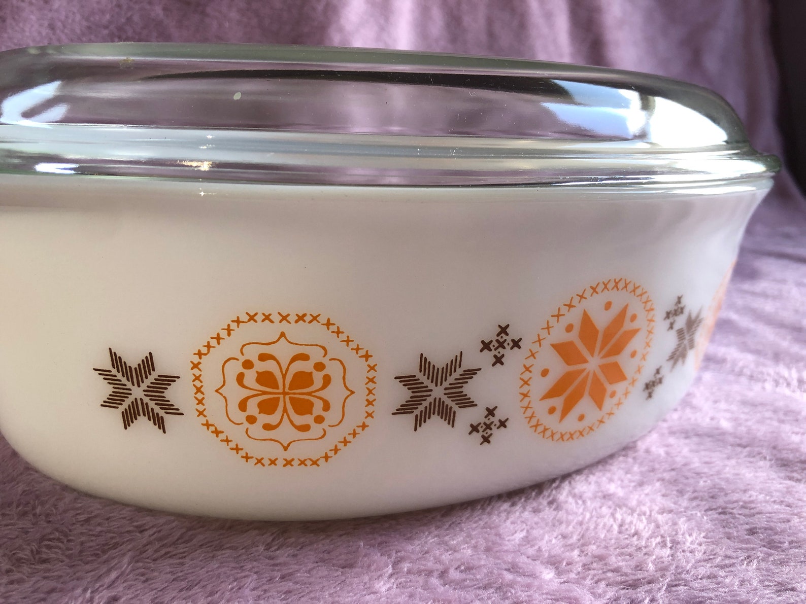 Vintage Pyrex Town and Country 2.5 Quart Casserole Dish With Lid Orange ...