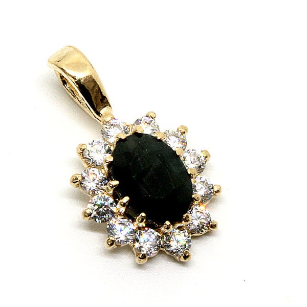 Sapphire Pendant 9ct - Etsy