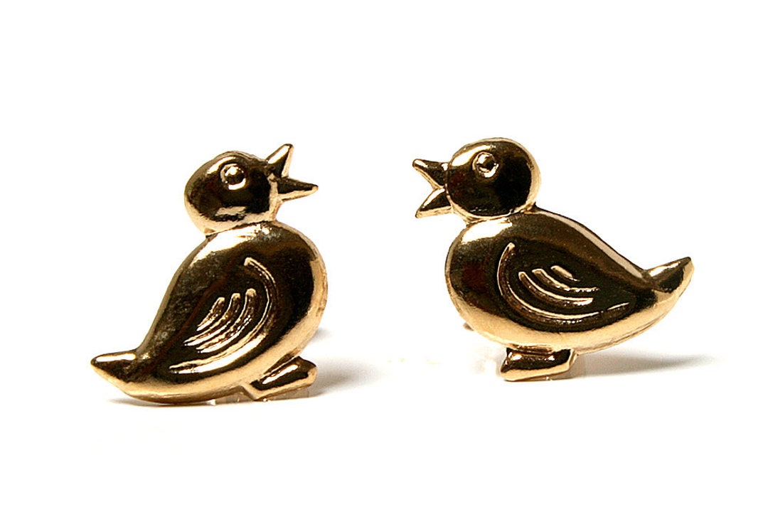 9ct Gold Duck Studs Earrings Made in UK Gift Boxed - Etsy