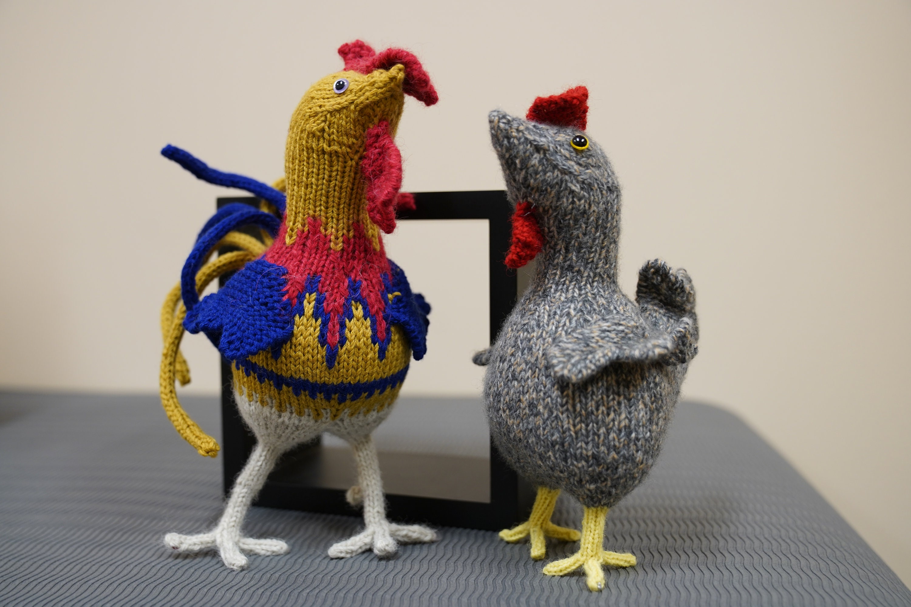 ROOSTER AND HEN - Knitting Pattern, Not Finished Toy - Etsy