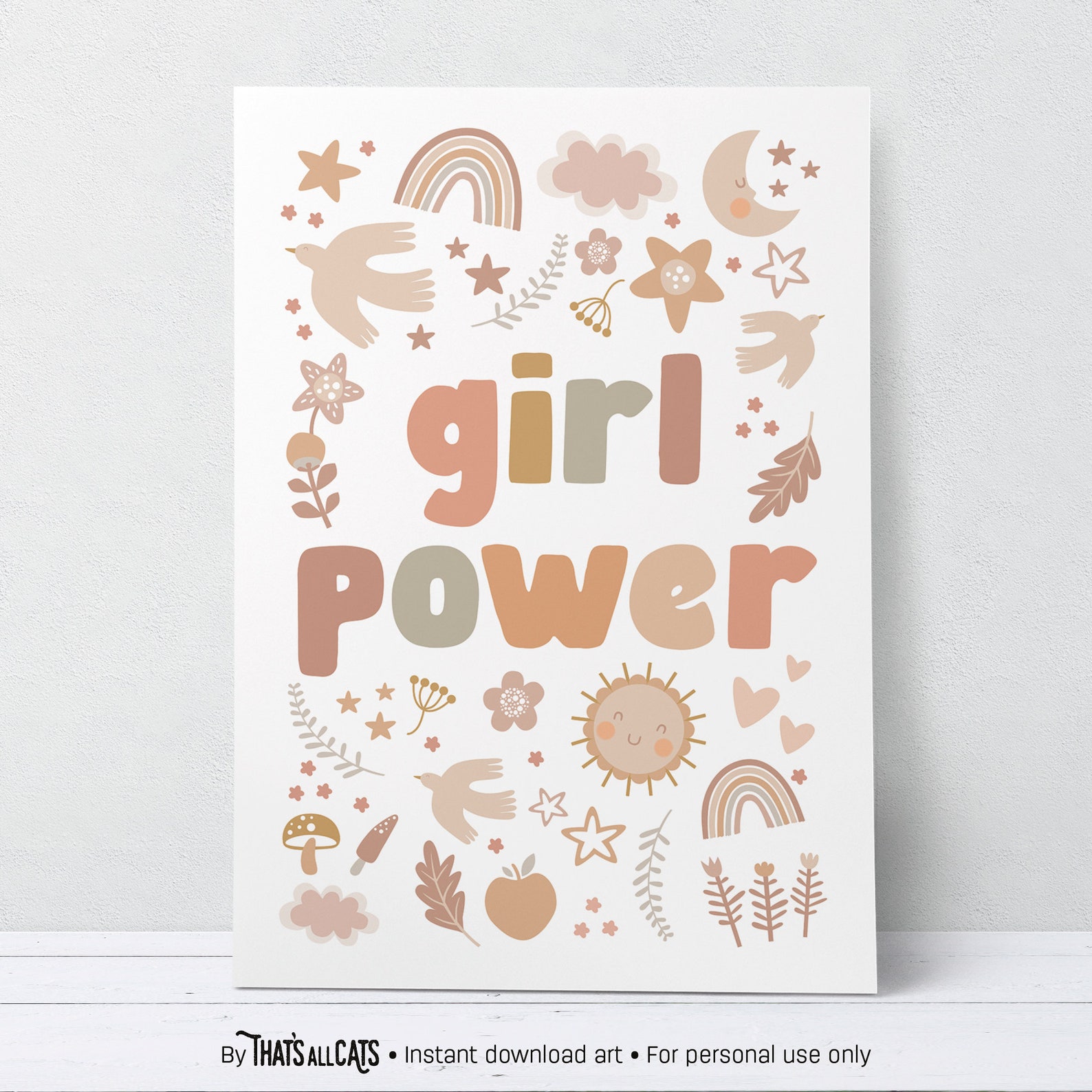 Nursery Printable Wall Art Girl, Girls Room Decor, Girl Power Print ...