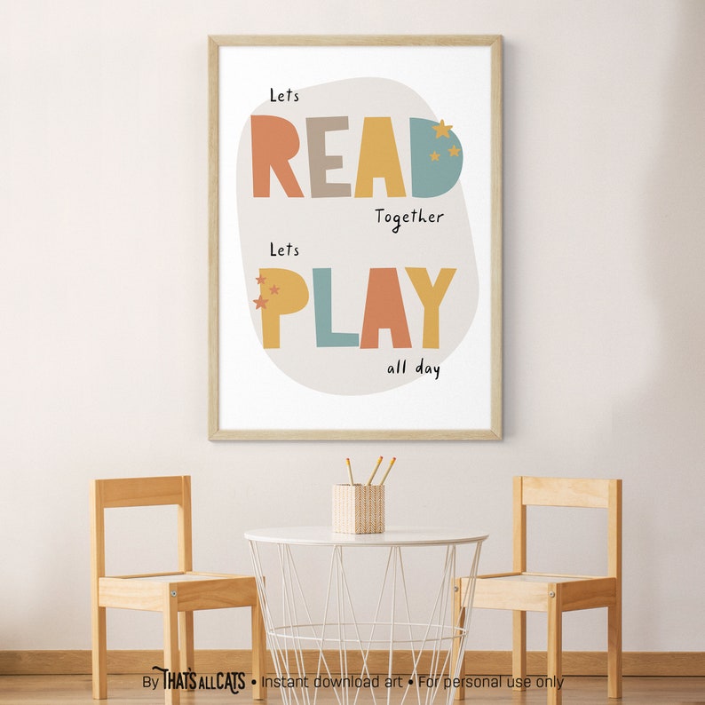Playroom Wall Decor, Playroom Printables, Boho Nursery Print, Toddler ...