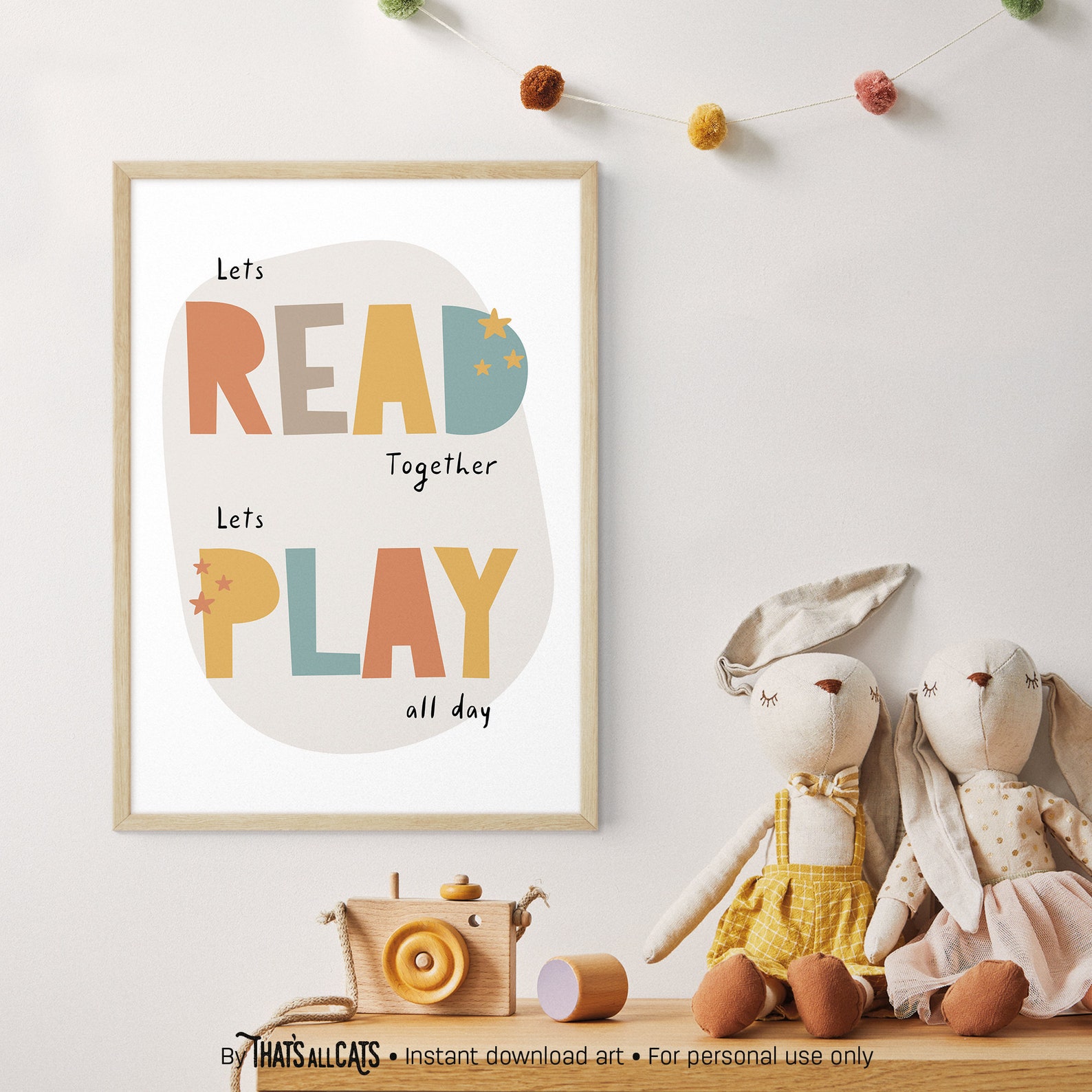 Playroom Wall Decor, Playroom Printables, Boho Nursery Print, Toddler ...