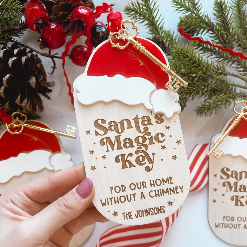 Wooden Santa Key - Etsy