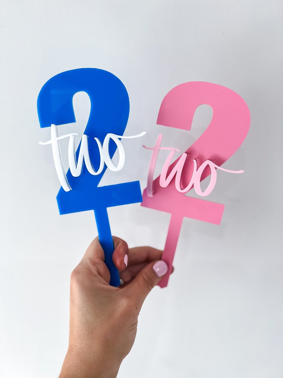 Two Cake Topper, Second Birthday Cake Topper, Smash Cake Topper, Baby ...