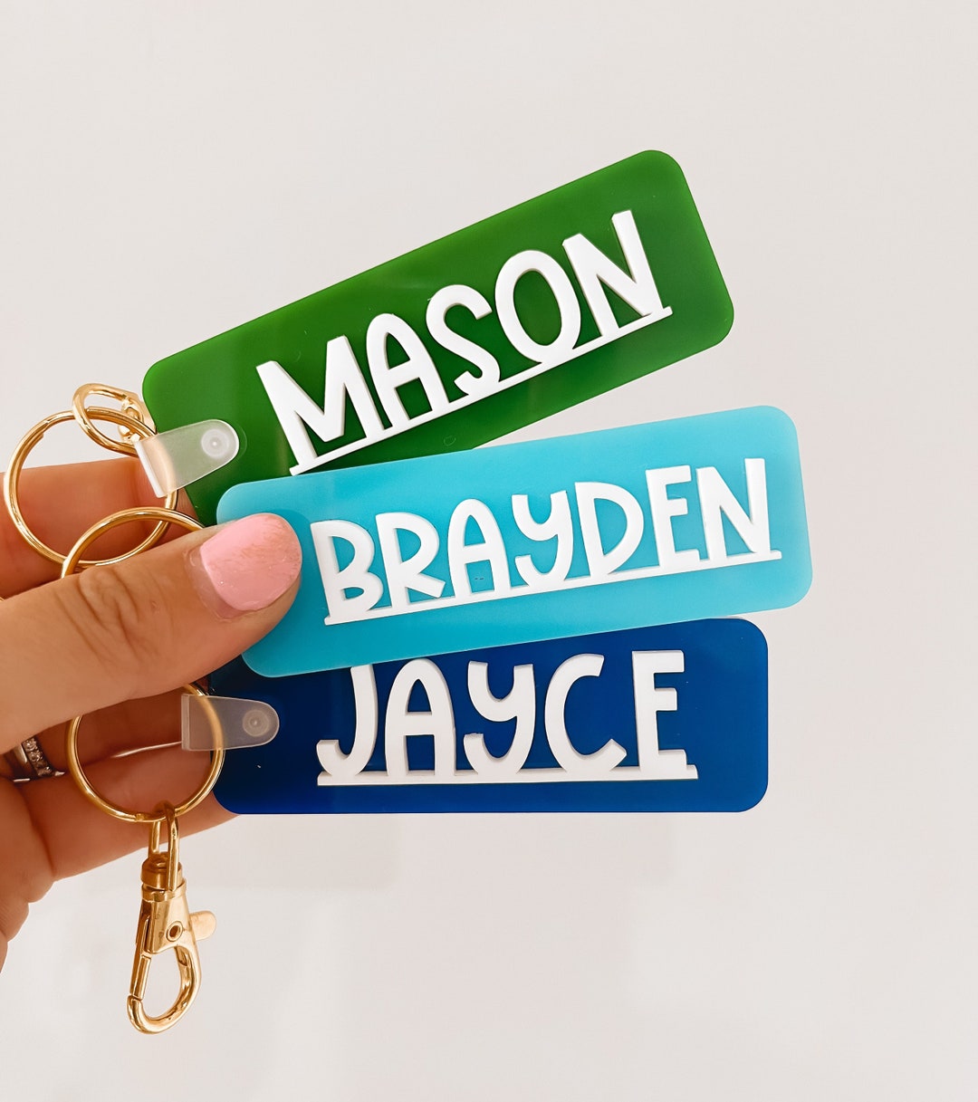 Backpack Name Tag, Acrylic Keychain, Retro Name Keychain, Personalized ...