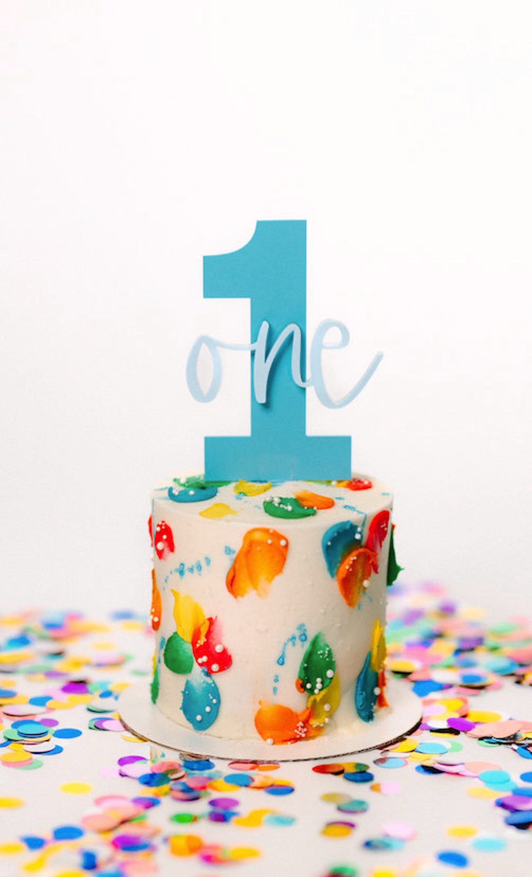 One Cake Topper, First Birthday Cake Topper, ONE Smash Cake Topper ...