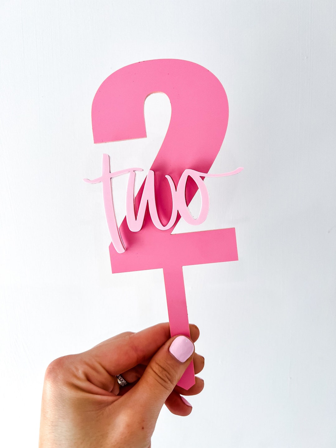 Two Cake Topper, Second Birthday Cake Topper, Smash Cake Topper, Baby ...