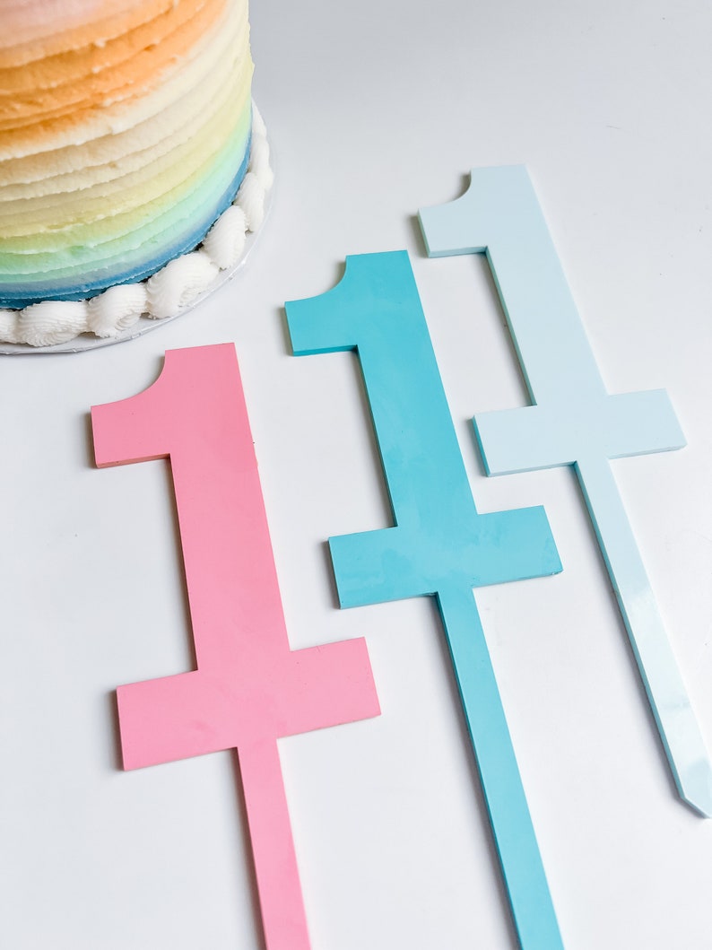 Age Cake Topper, One Cake Topper, First Birthday Cake Topper, ONE Smash ...