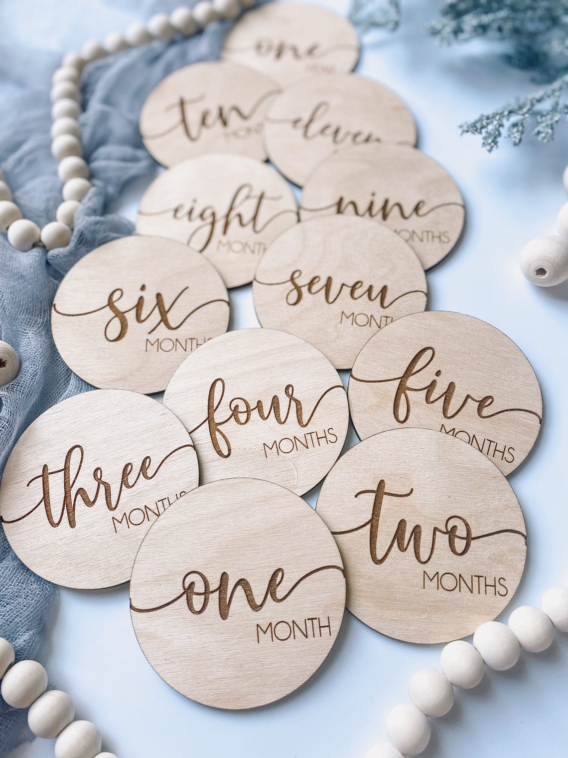 Baby Milestone Cards Wooden Milestone Signs Monthly Photos - Etsy