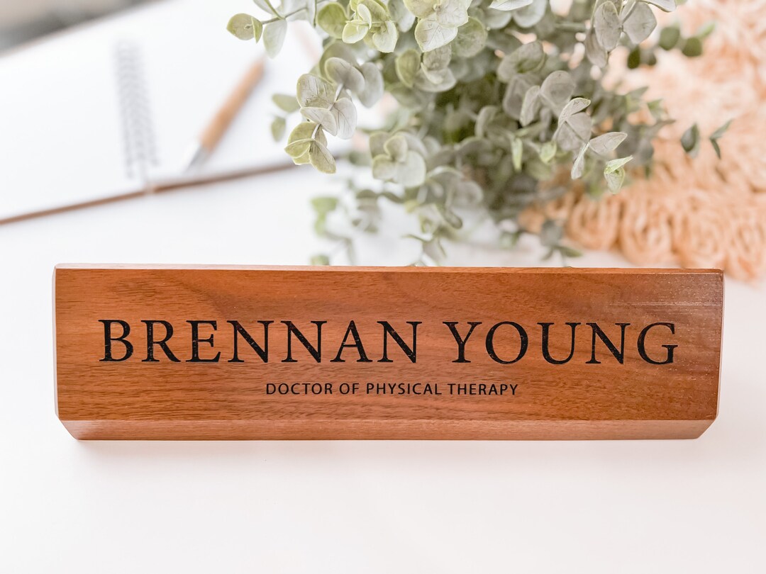 Desk Name Plate, Custom Name Sign, Personalized Wood Desk Name ...