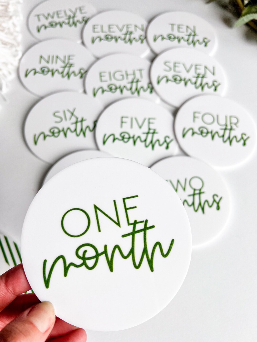 Baby Acrylic Milestone Cards, Milestone Signs, Monthly Photos, Baby ...