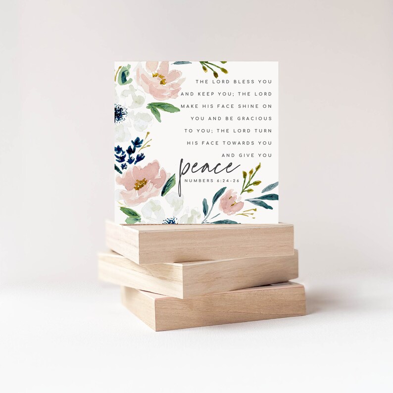 Truth Block- Numbers Blessing - Pink - Scripture | Gift | Sign | Wood ...