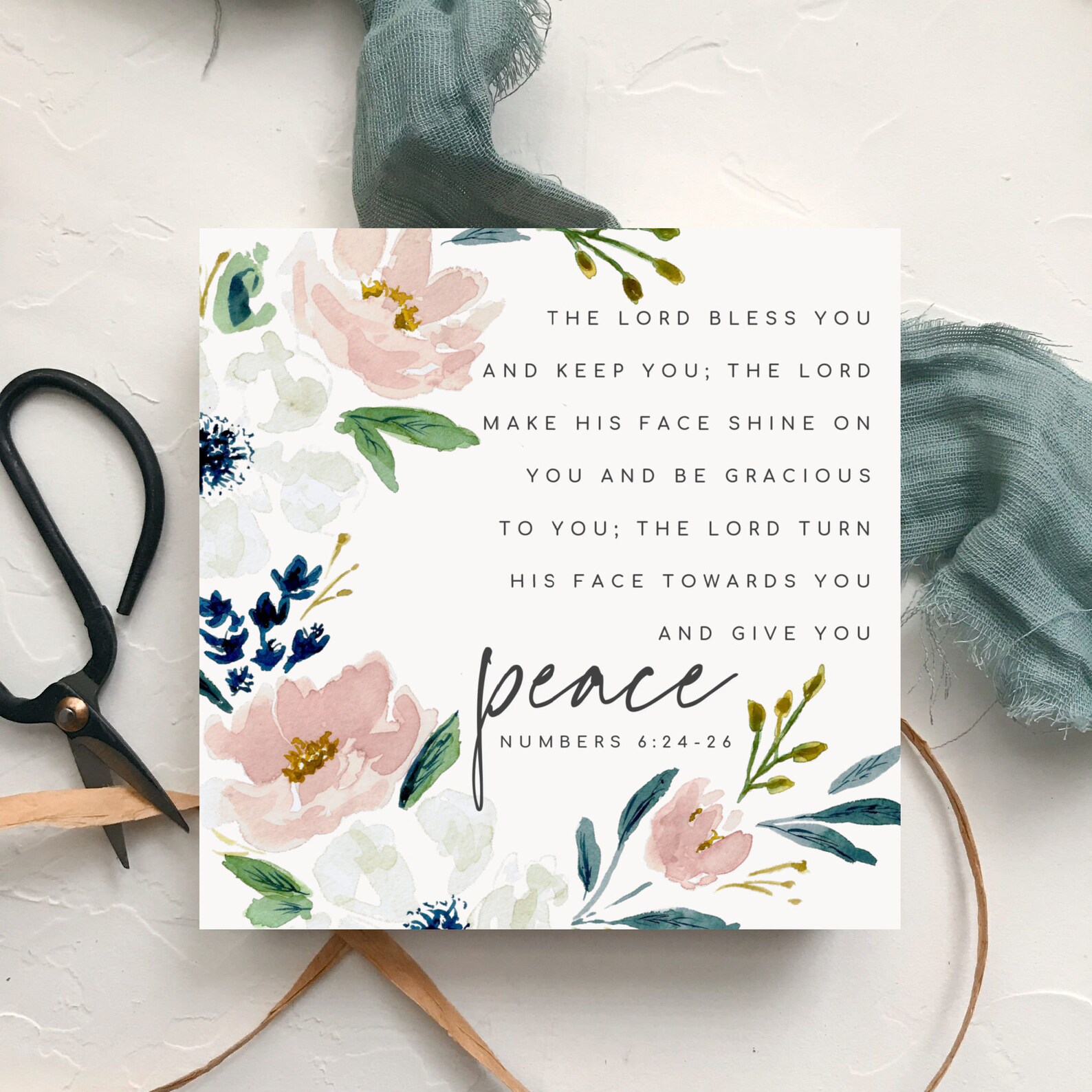 Truth Block- Numbers Blessing - Pink - Scripture | Gift | Sign | Wood ...