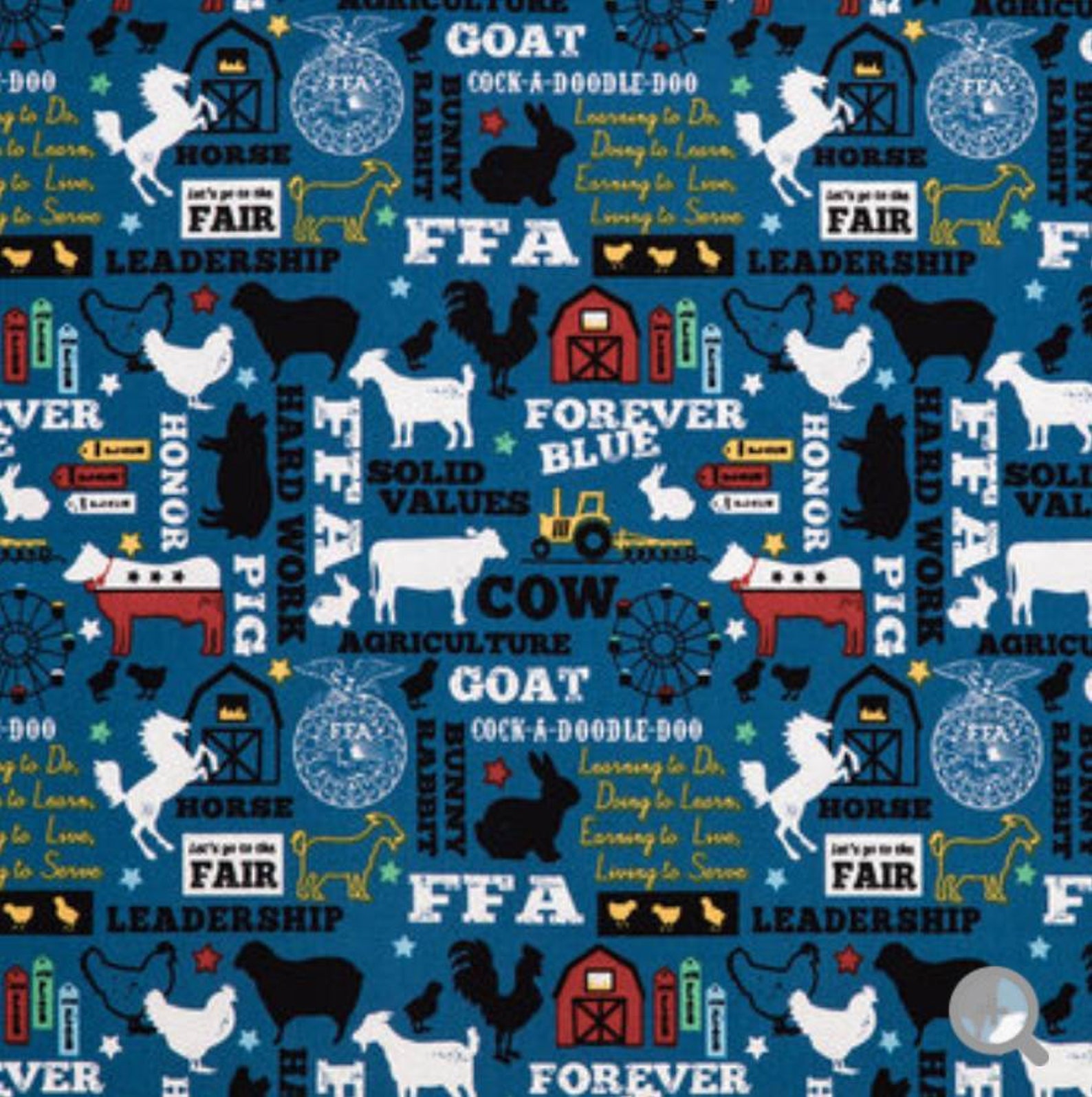 FFA Fabric Future Farmers of America Fabric Farmer Fabric | Etsy