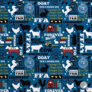 FFA Fabric Future Farmers of America Fabric Farmer Fabric Ranch Fabric ...