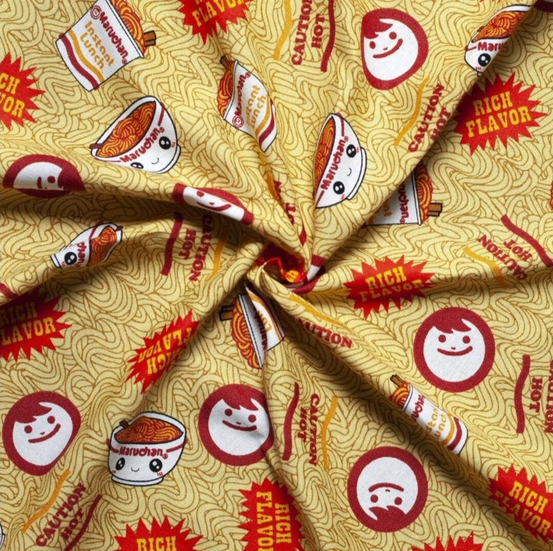 Maruchan Fabric - 90s Kids Fabric - Throwback Fabric - Retro Fabric ...