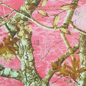 Pink Realtree Cotton Fabric - Pink Camo Fabric - Pink Camouflage Fabric ...