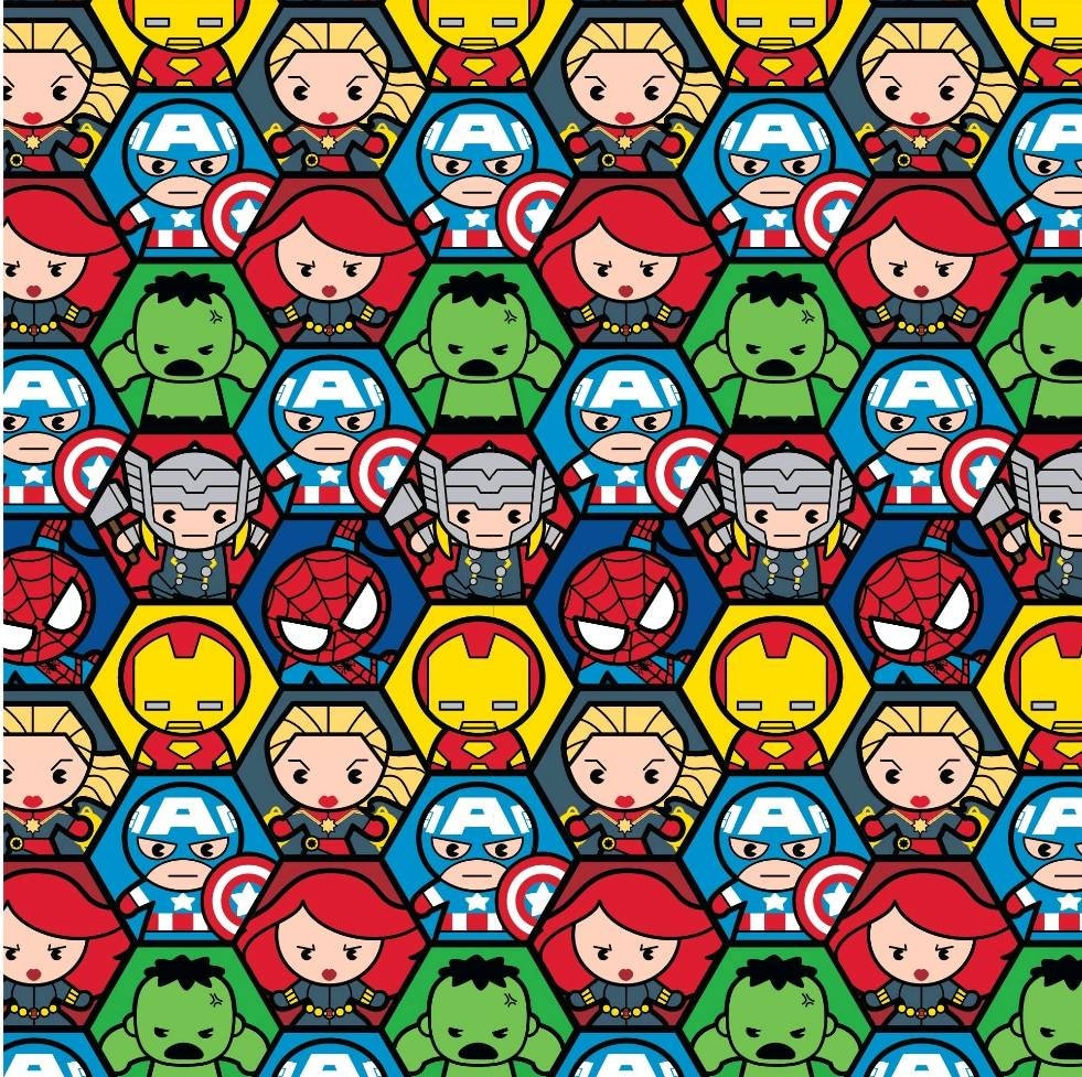 Craft Supplies & Tools Captain Marvel Thor Avengers Panel Fabric Spider ...