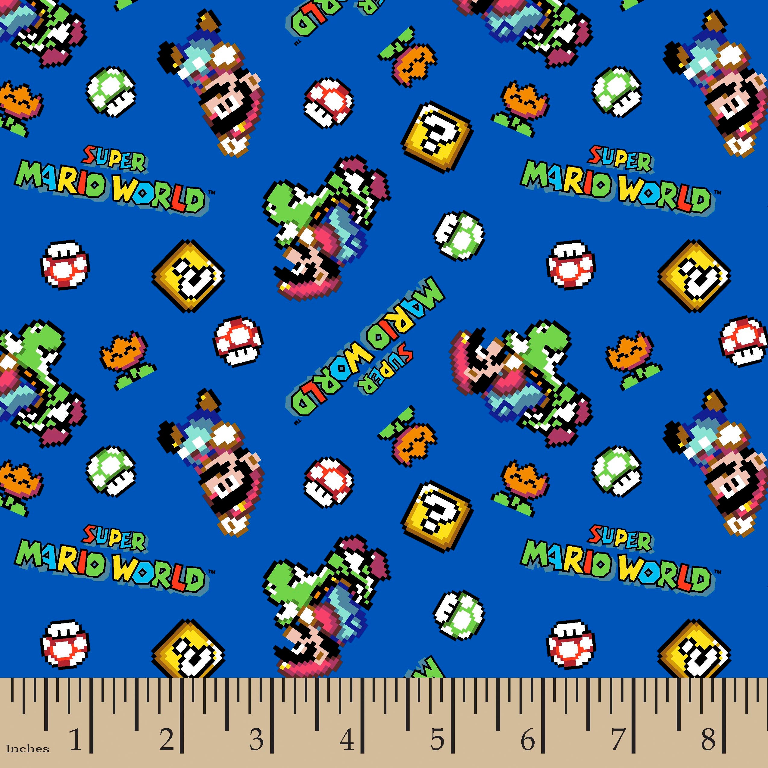 Super Mario World Fabric Mario Fabric Nintendo Fabric Videospiel Stoff ...