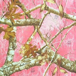 Pink Realtree Cotton Fabric - Pink Camo Fabric - Pink Camouflage Fabric ...
