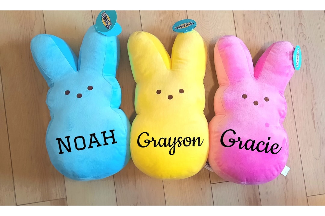 Large Peeps Bunny - Personalized Peeps Bunnies - Easter Basket - Minky ...