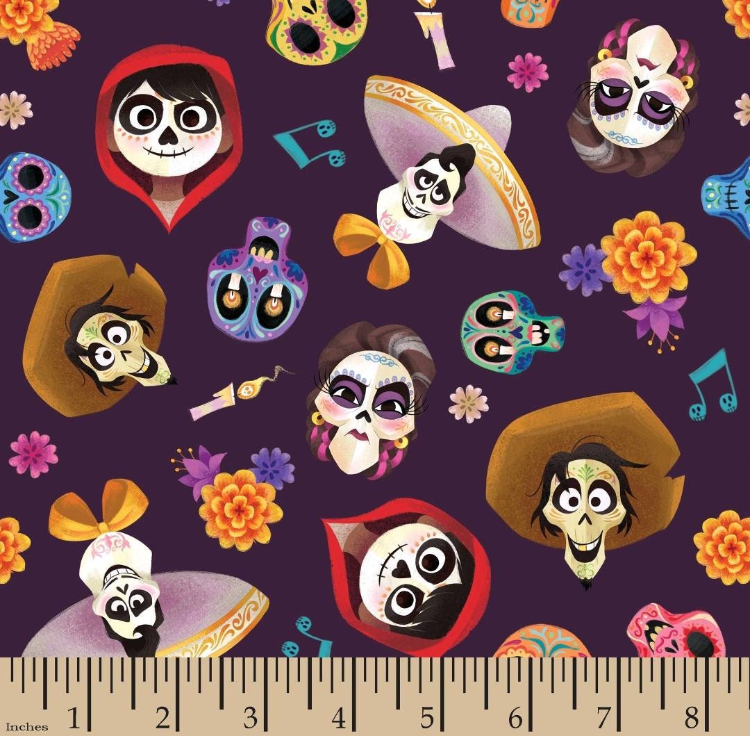 Coco Cotton Fabric - Disney Pixar - Fabric by the Yard - Etsy
