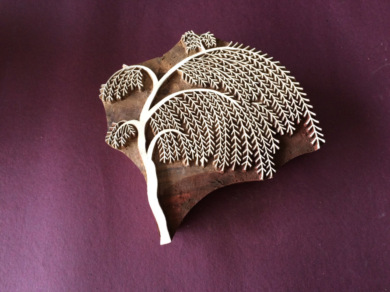 Tree Stamp Large Tree Stamp Indian Wood Stamps Hand Carved | Etsy