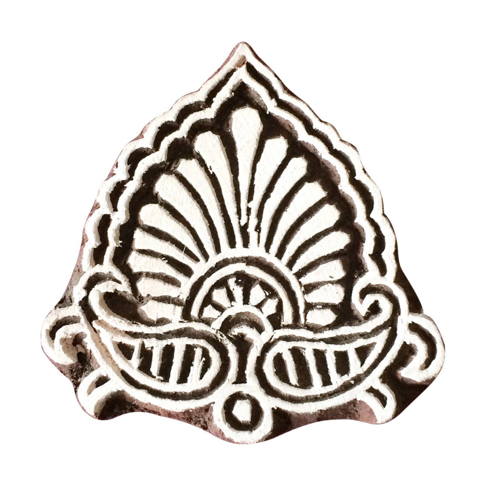 Scroll Stamp Traditional Stamp Block Print Stamp Textile Stamp | Etsy