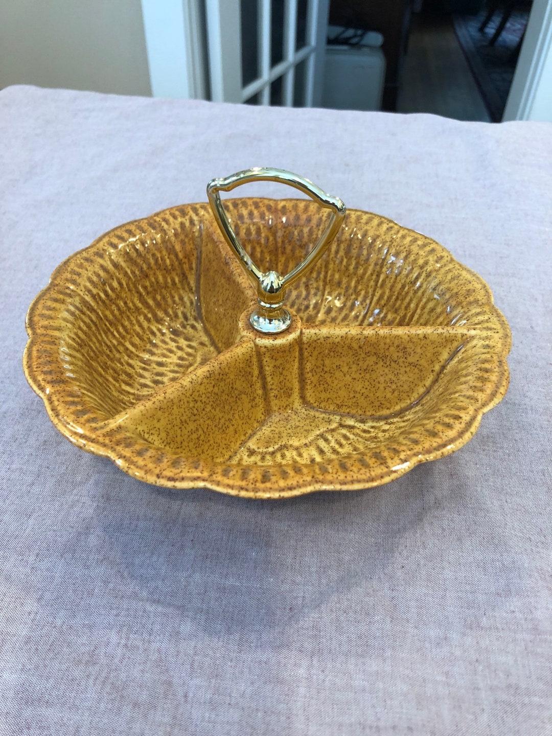 Vintage California Pottery Divided Condiment Tray With 3 Sections and ...