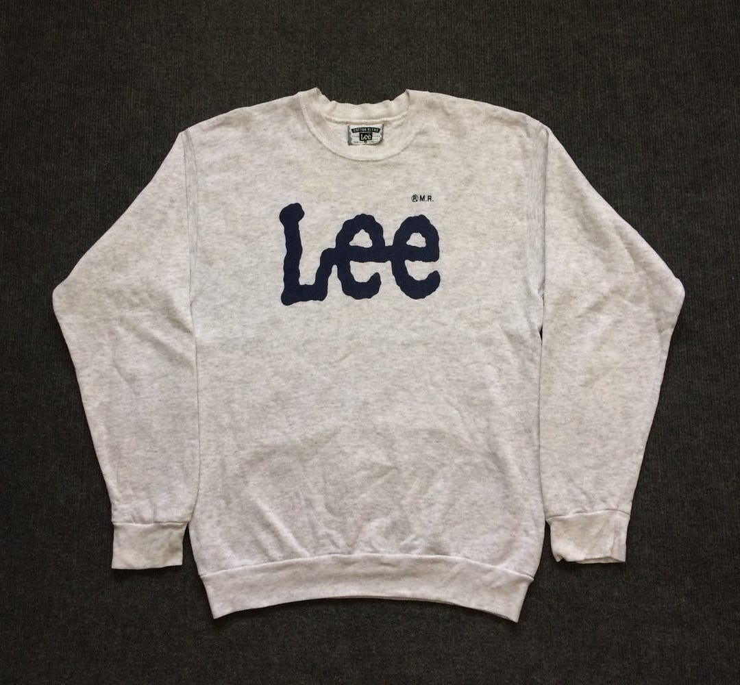 Vintage Lee Big Logo Usa Sweater 80s 90s Streetwear Style Hip Hop ...