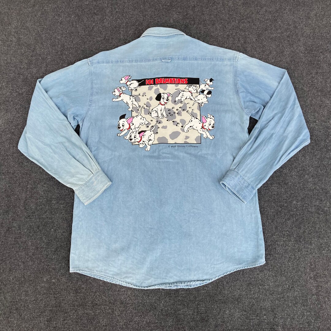 Vintage Poppins Dogs Collection 101 Dalmatians Denim Long Sleeve Shirt ...