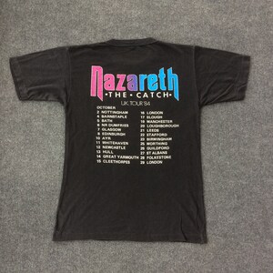 Vintage Nazareth the Catch Tour Uk 84s Concert Rock Metal Rare T Shirt ...