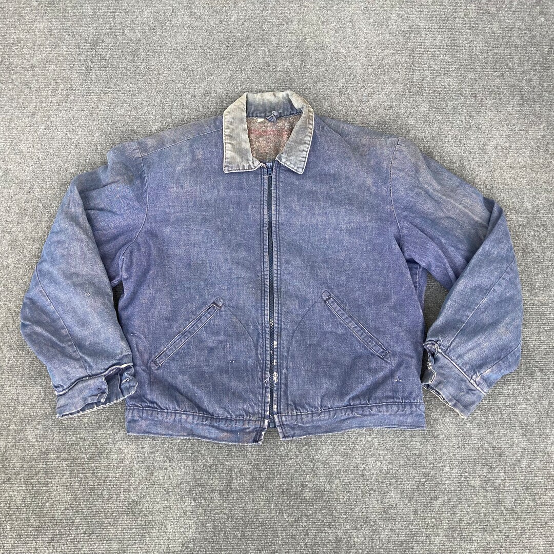 Vintage Workwear Jacket Jeans Old Jacket - Etsy