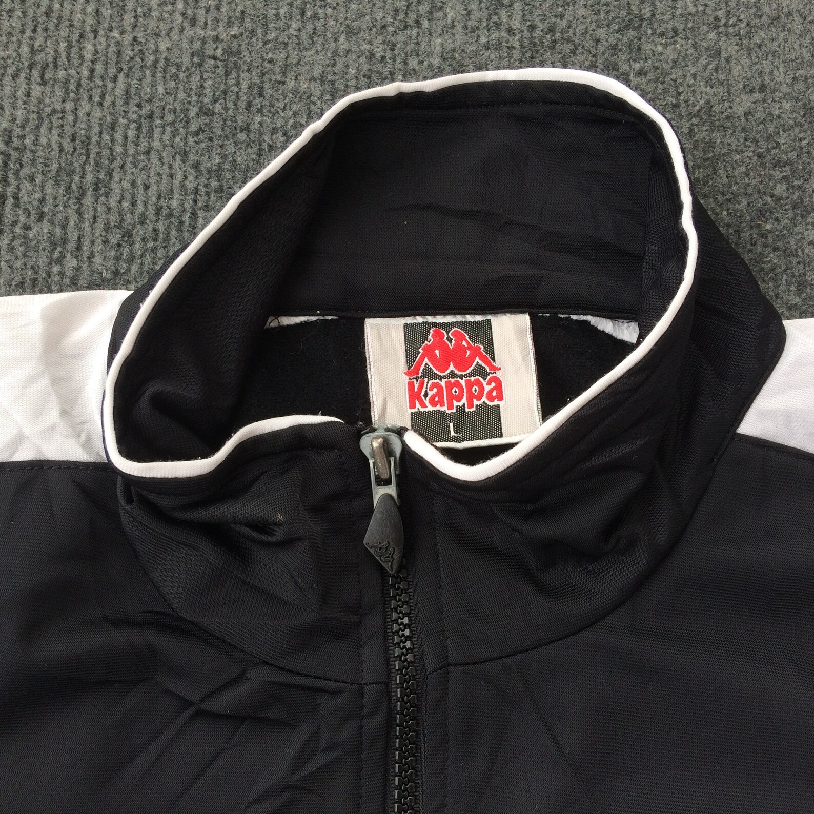 Vintage Kappa Zip up Big Logo Sweater Kappa Sweatshirt Hip Hop XL Rare ...