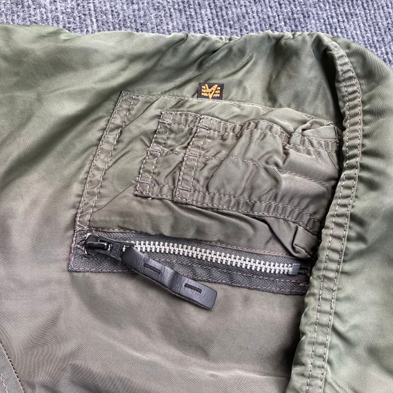 Vintage Alpha Industries Green Army Coat Parka Long J… - Gem