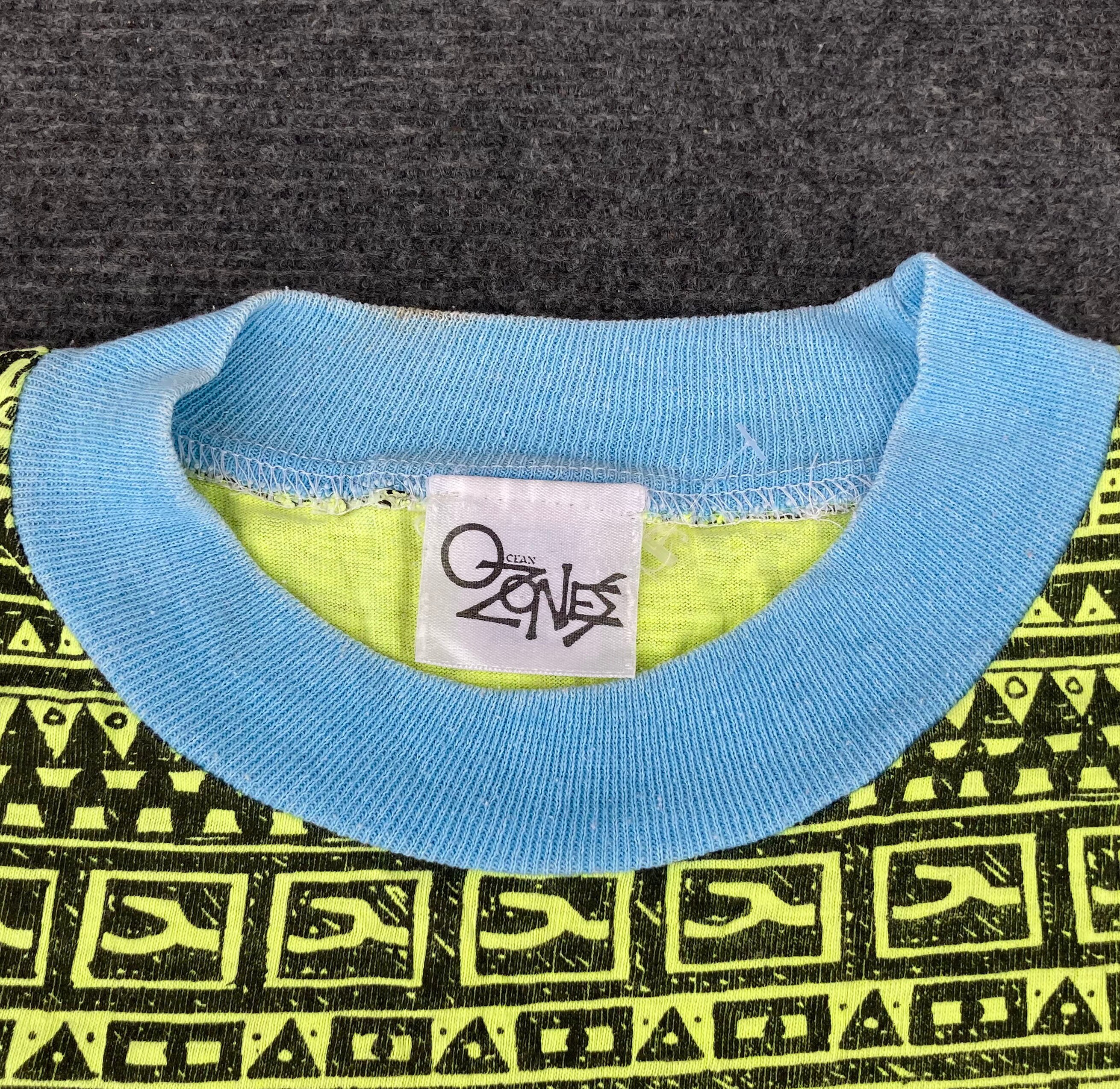 Vintage Oclan Zones 90s 80s Made in Usa Full Print T Shirt Rare - Etsy