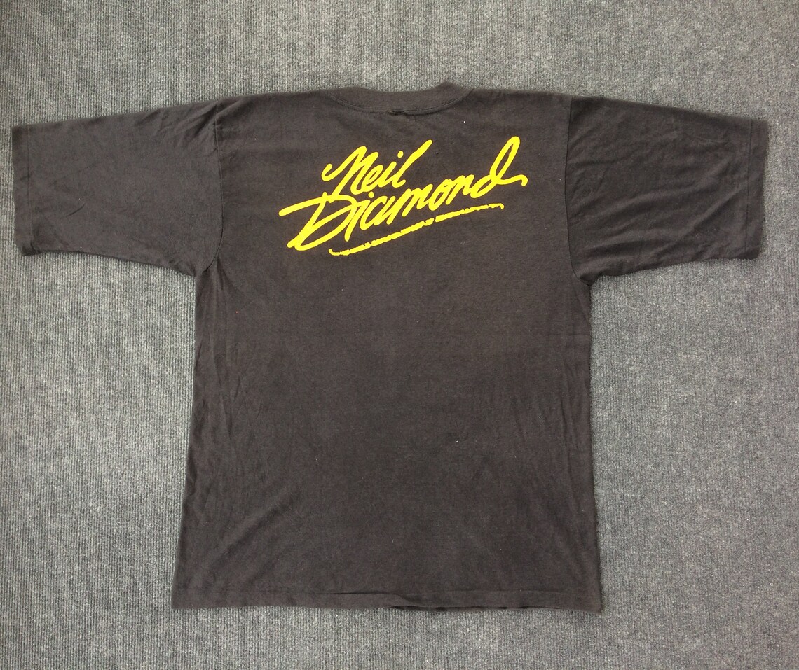 Vintage Neil Diamond On Tour 80s Rare T Shirt | Etsy