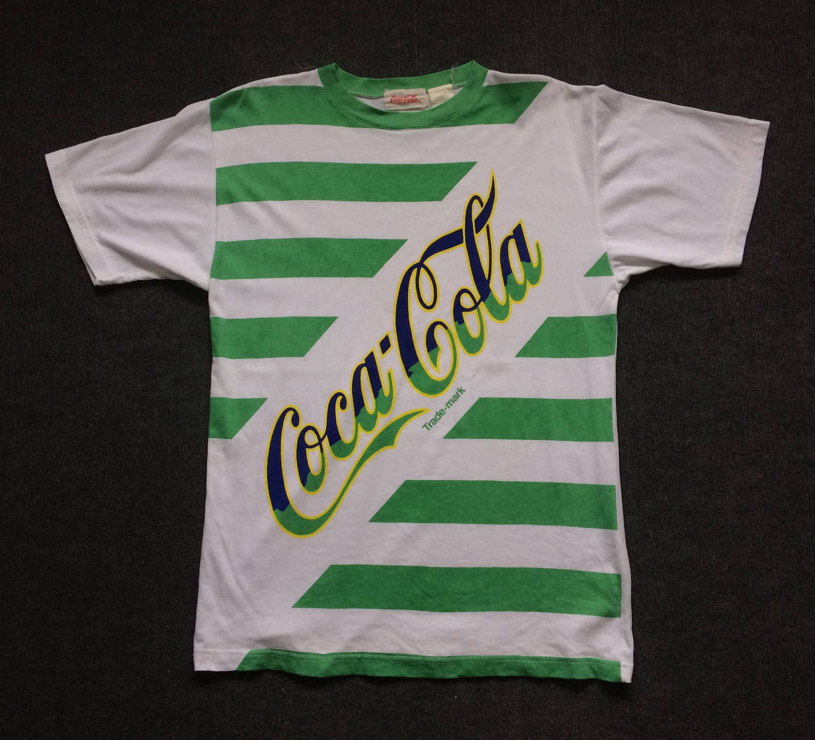 Vintage Coke Coca Cola Stripe 90s Short Sleeve T Shirt Rare - Etsy