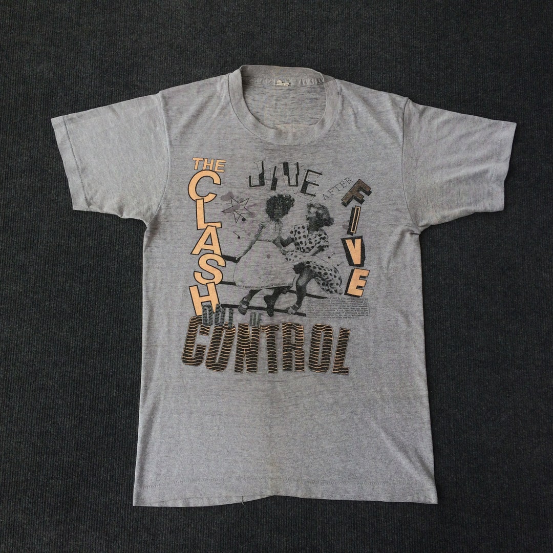 Vintage the Clash Control Paperthin 80s 1984 Tour Promo Original Rare T ...