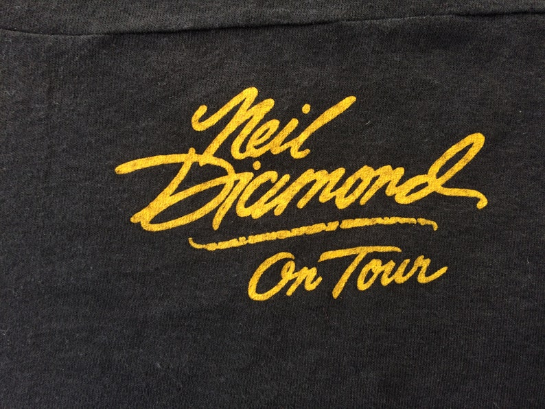 Vintage Neil Diamond on Tour 80s Rare T Shirt - Etsy