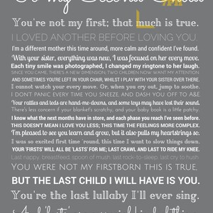 SECOND CHILD PRINT - Mom of 2, Nursery Art, Baby Shower, Mother, Gift ...