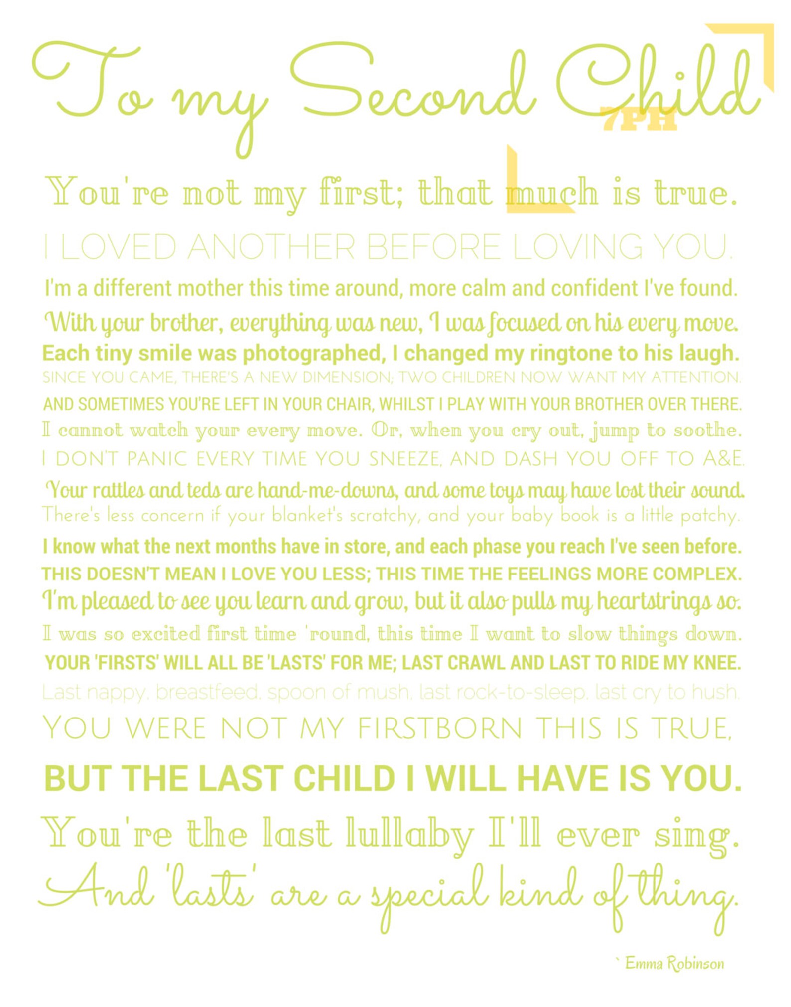 SECOND CHILD PRINT Mom of 2, Nursery Art, Baby Shower, Mother, Gift for ...