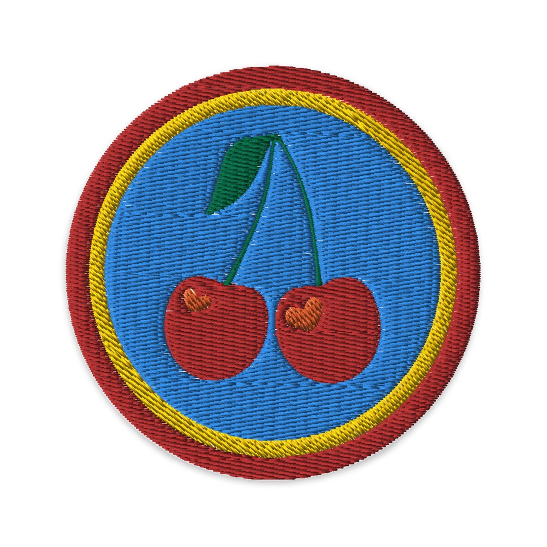 Cherry Embroidered Patch - Fashion Inspired Graphic - Designer Patch ...