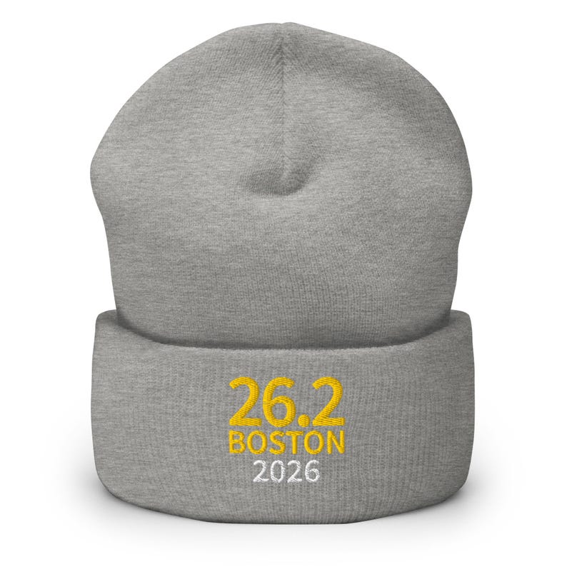 Boston Marathon 2026 Cuffed Beanie With Embroidery, Boston Qualifier ...